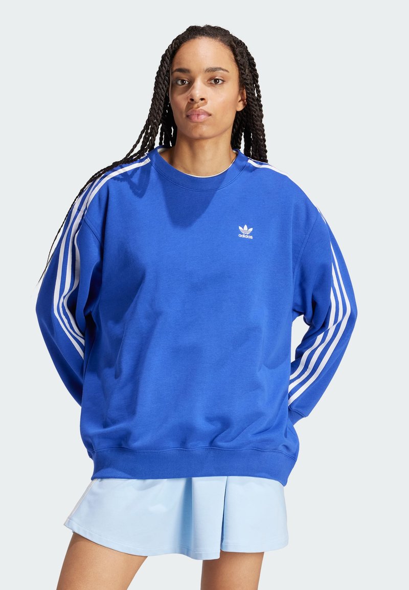 adidas Originals 3-STRIPES OVERSIZED CREW - Sweatshirt - semi lucid ...