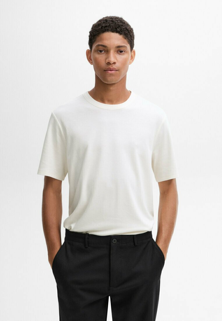Massimo Dutti - T-shirt basic/kamień - Zalando.pl