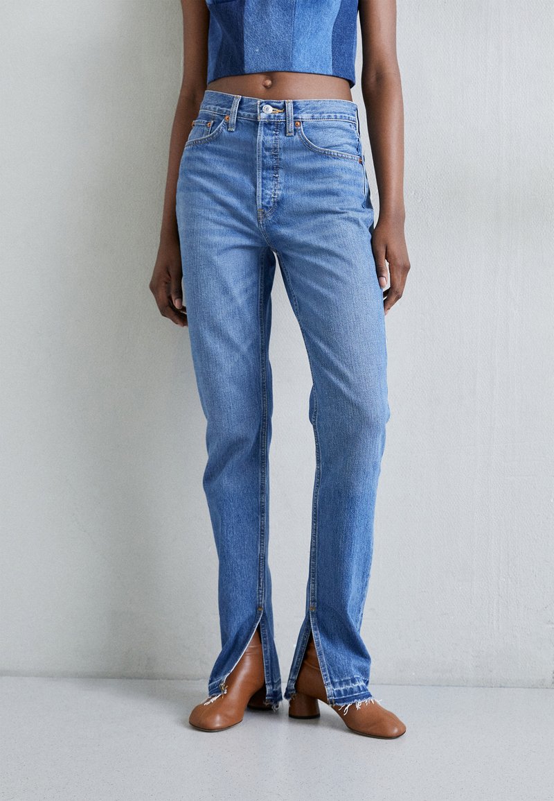 RE/DONE 70S HIGH RISE - Bootcut jeans - atomic/blauw denim/bluedenim ...