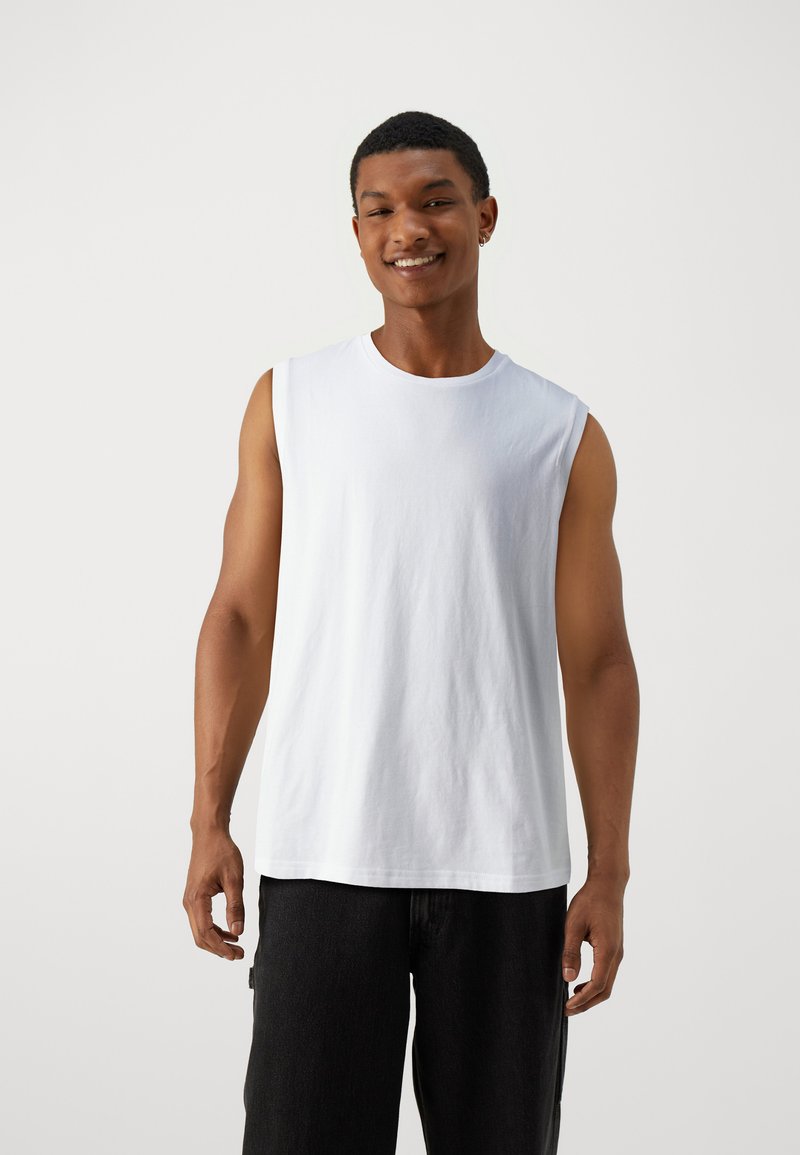 GAP MUSCLE TANK - Topper - white global/hvit - Zalando.no