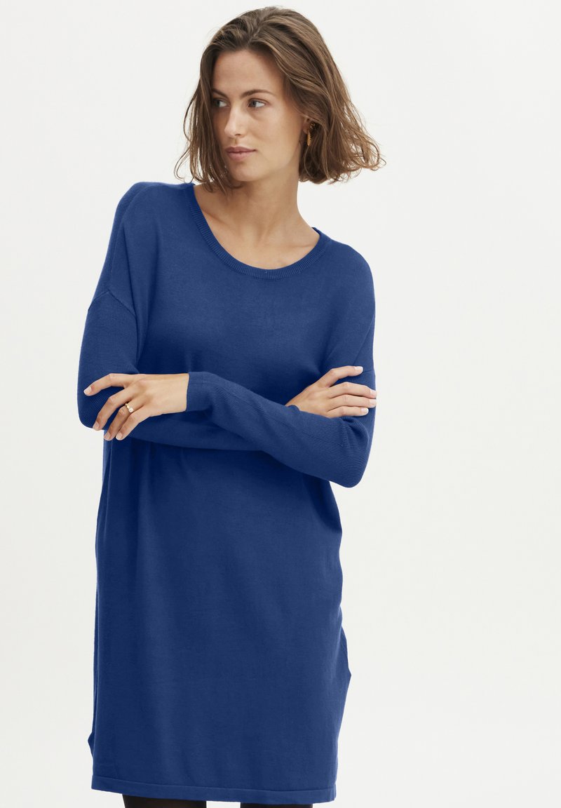 Fransa FRBLUME - Robe pull - medieval blue/bleu - ZALANDO.FR