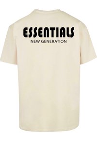 Merchcode ESSENTIALS NEW GENERATION HEAVY - T-shirt print - sand/beige ...