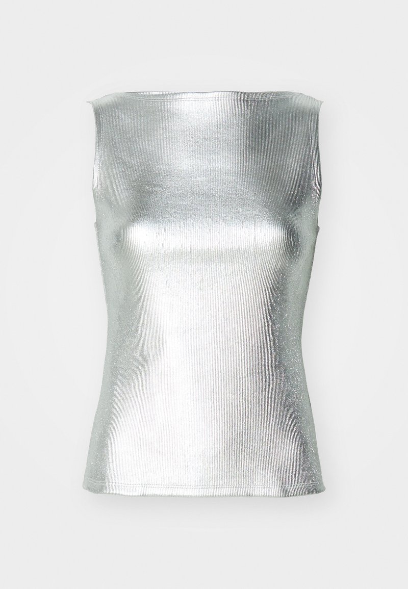 Weekday ANNIE BOATNECK - Top - silver/zilverkleurig - Zalando.be