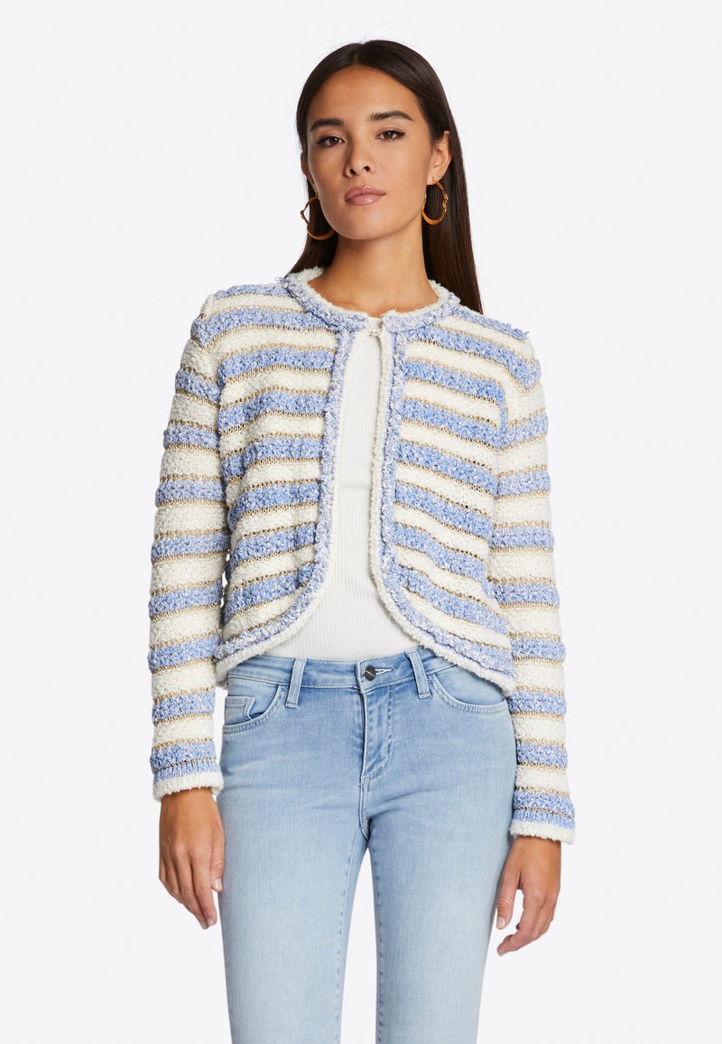 Rich & Royal MIT STREIFEN - Cardigan - arctic blue/blue - Zalando.ie