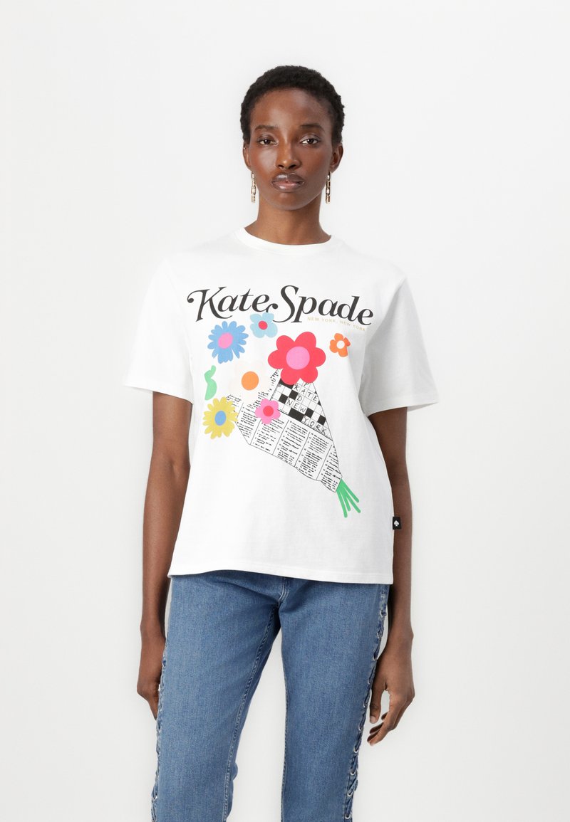 kate spade new york - T-shirt z nadrukiem/biały - Zalando.pl