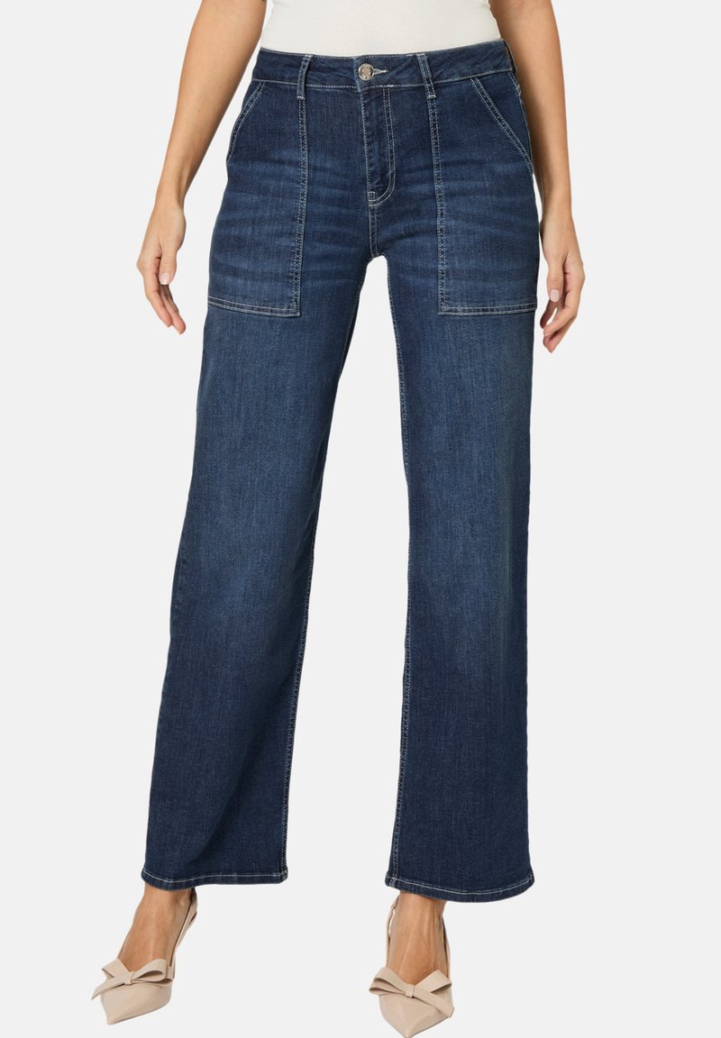 zero STYLE WITNEY WIDE LEG - Jean flare - dark blue denim/bleu - ZALANDO.FR