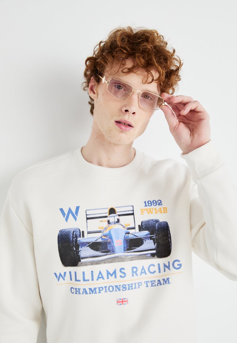 Hollister Co. WILLIAMS F1 CREW - Sweatshirt - jet stream/off-white ...