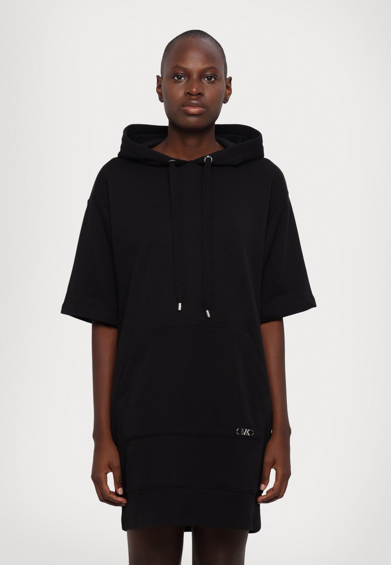 MICHAEL Michael Kors CLASSIC HOODIE DRESS - Jersey dress - black - Zalando