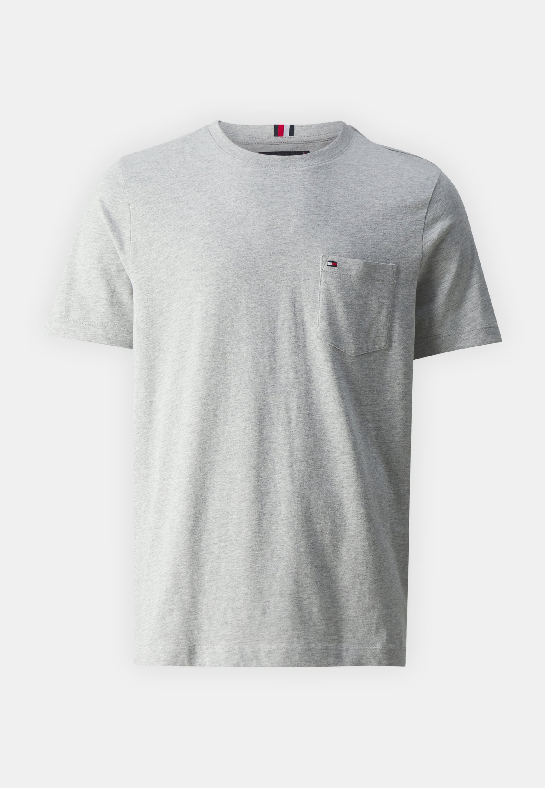 Tommy Hilfiger POCKET TEE T Shirt basic light grey heather grau Zalando