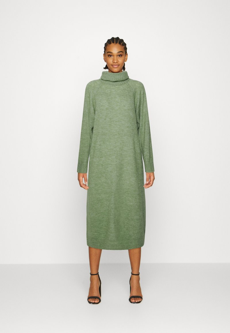 Vero Moda VMDANIELA COWLNECK DRESS - Jumper dress - loden frost/melange ...