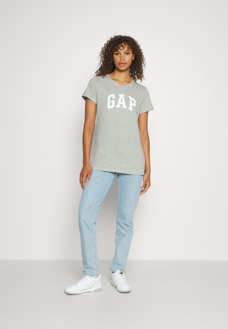 Gap Tall FRANCHISE TEE 2 PACK - T-Shirt print - heath grey/black/grau ...