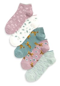 Next TRAINER SOCKS 5 PACK - Trainer socks - pink/green/leopard animal ...