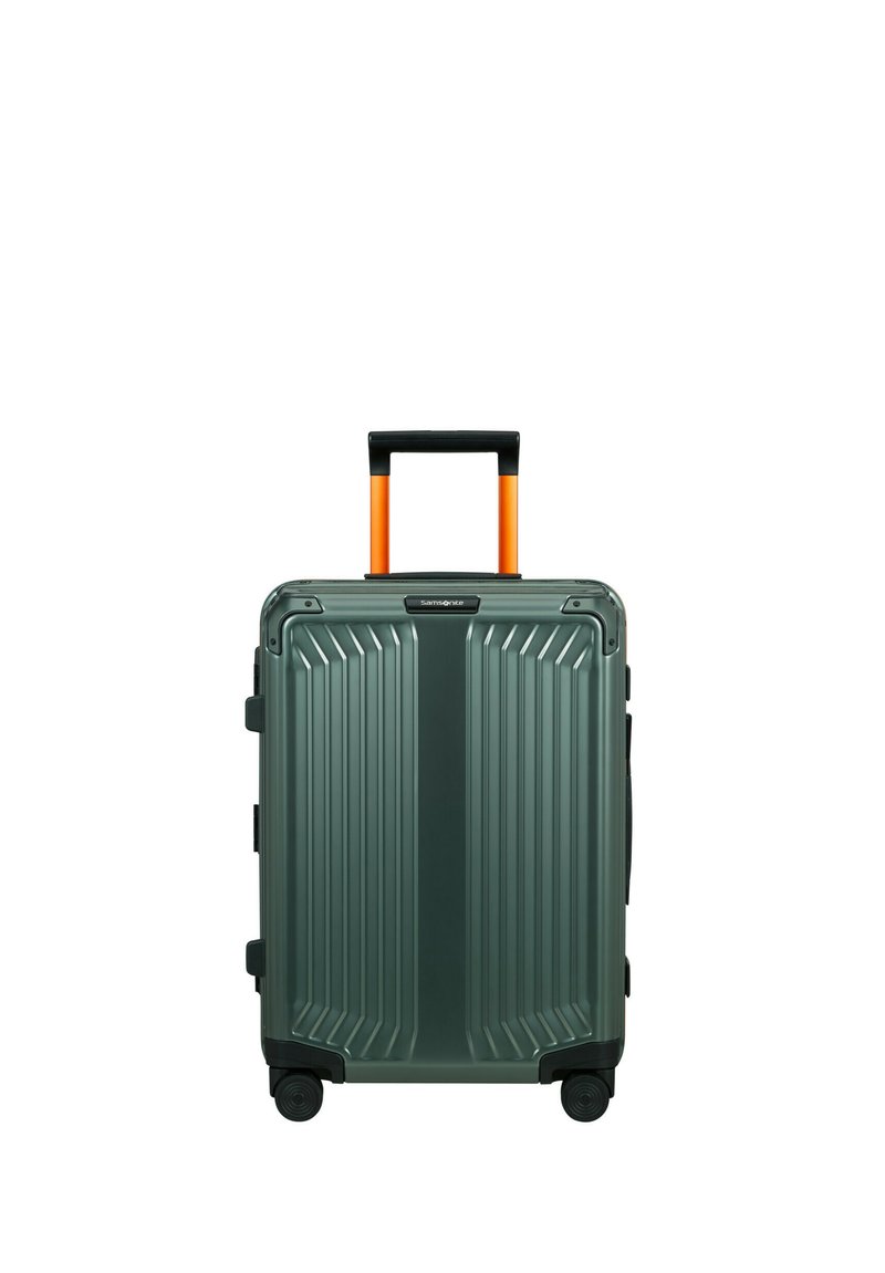 Samsonite LITE-BOX ALU TROLLEY - Wheeled suitcase - sage/orange/green ...
