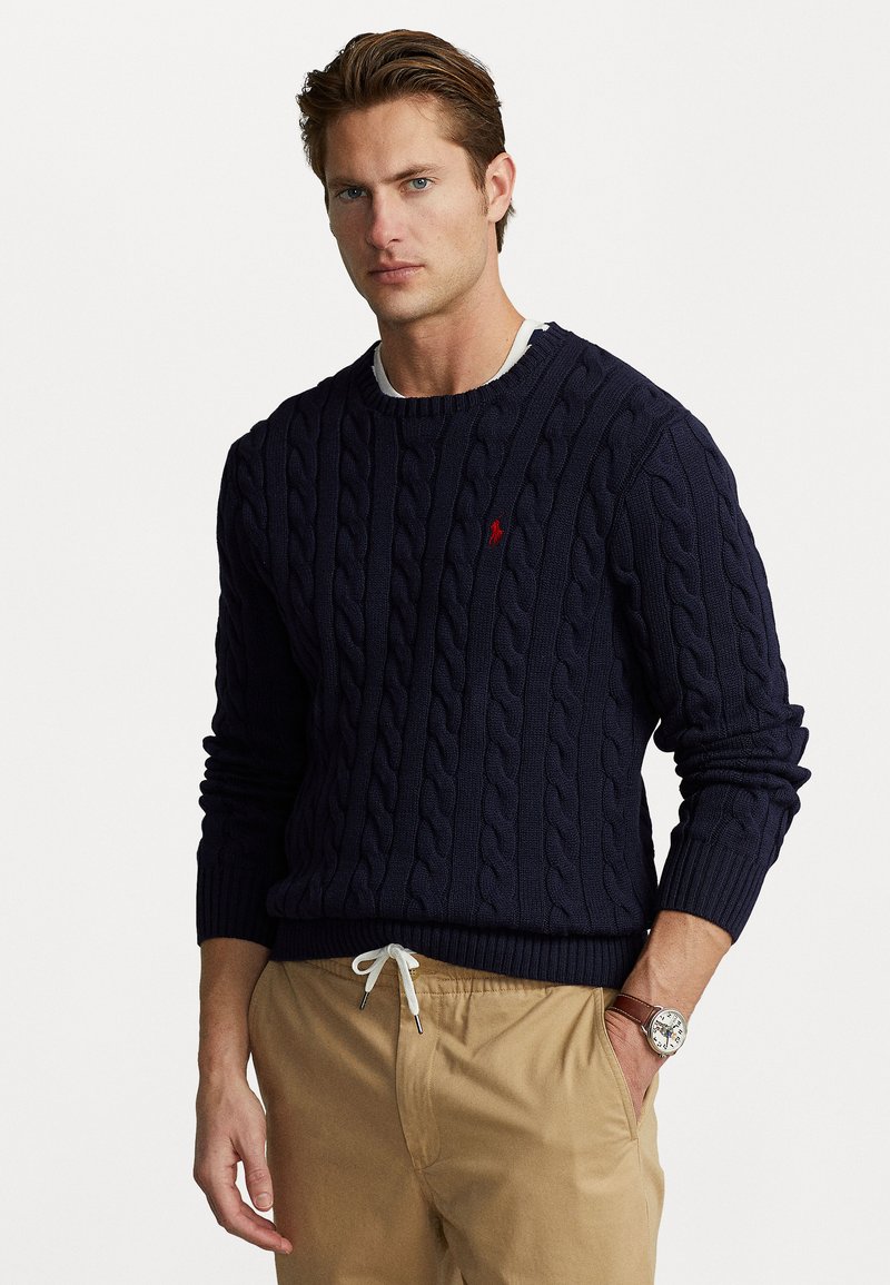 Polo Ralph Lauren DRIVER LONG SLEEVE - Sweter - hunter navy/granatowy ... Polo Ralph Lauren DRIVER LONG SLEEVE - Sweter - hunter navy/granatowy ...