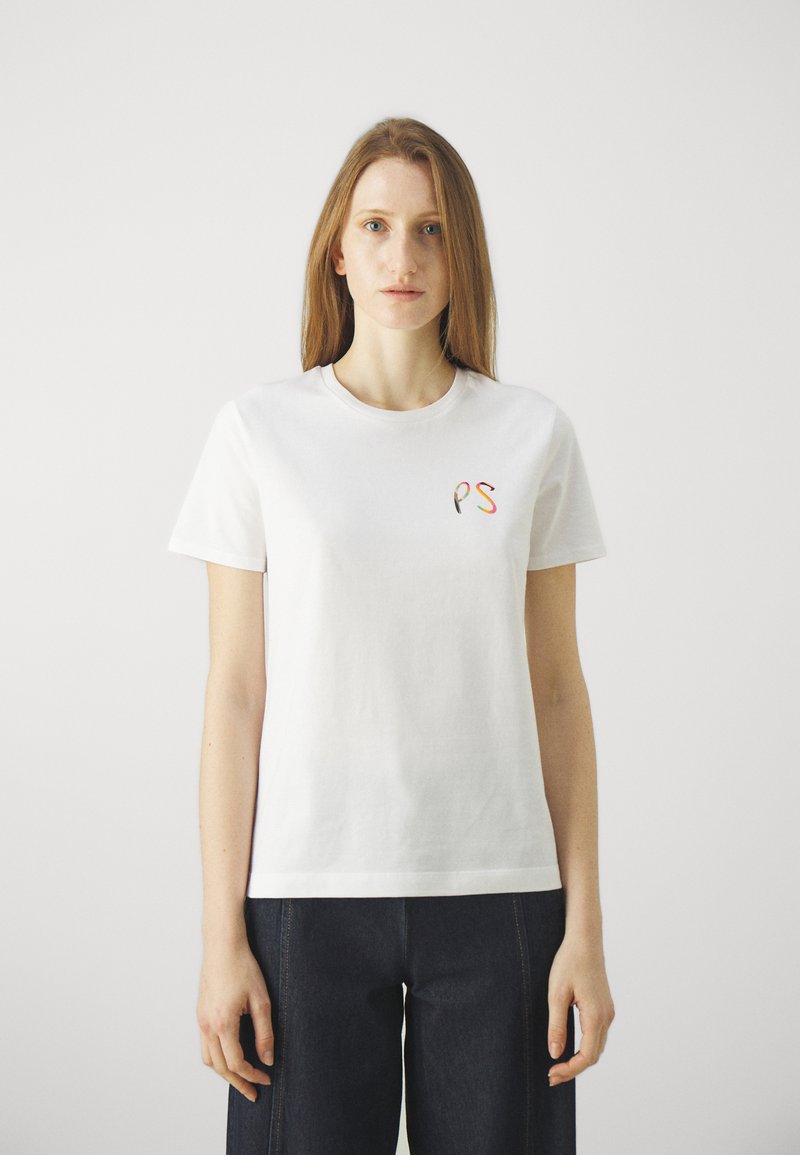 PS Paul Smith WOMENS SWIRL LOGO - Basic T-shirt - whites/white ...
