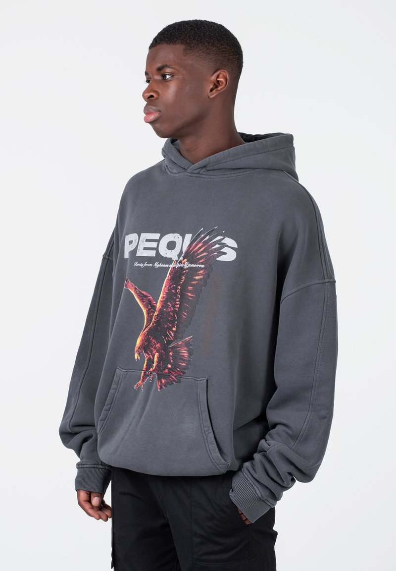 PEQUS EAGLE GRAPHIC - Bluza z kapturem/antracytowy - Zalando.pl