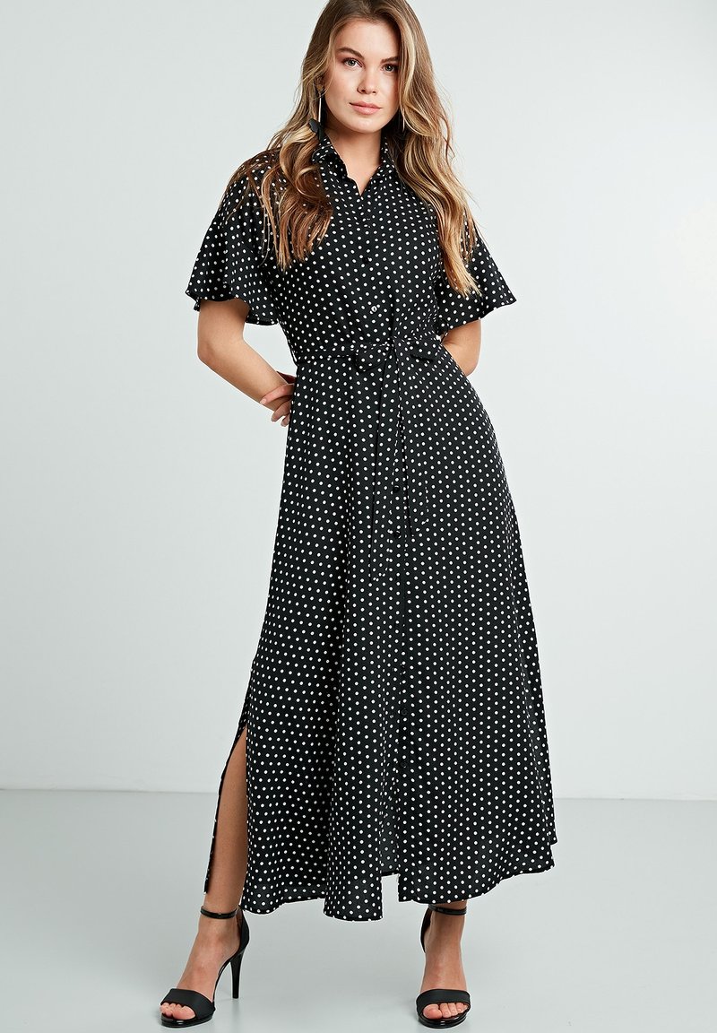 LELA SLIM FIT - Haljina-majica - black / white/crno - Zalando.hr