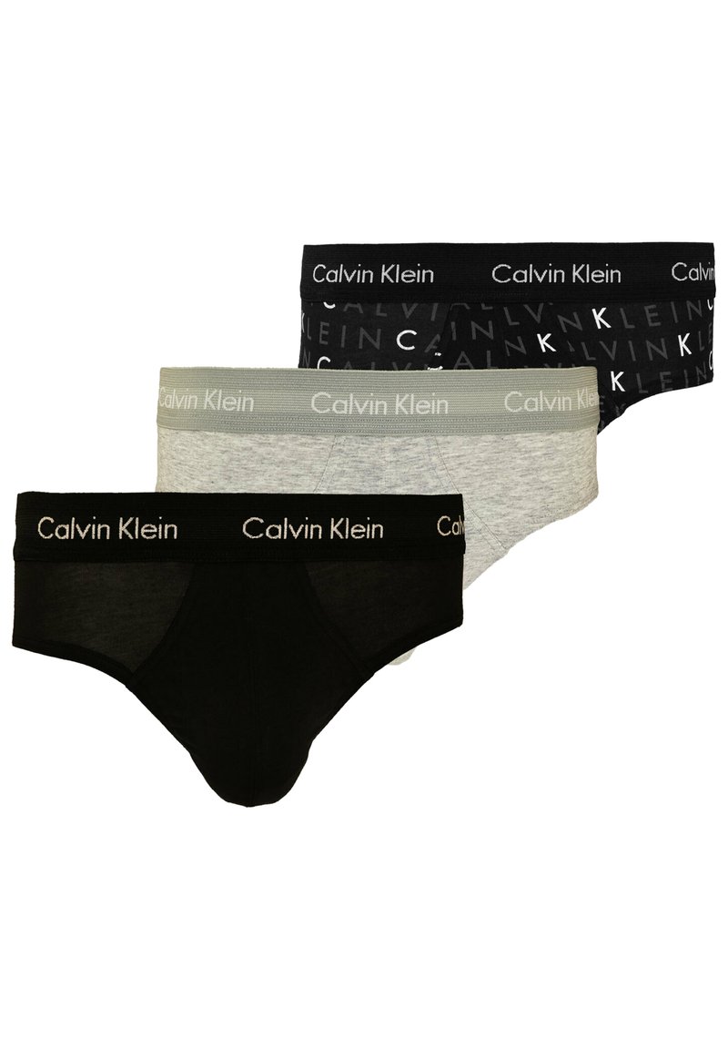 CK Calvin Klein 3 PACK - Slip - schwarz grau schwarz mit calvin klein ...