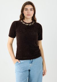 Jimmy Key SHORT SLEEVE EMBROIDERED ROUND NECK - Print T-shirt - bitter ...