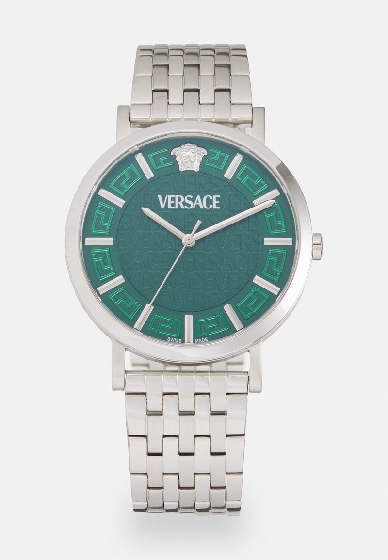 Versace Watches GRECA SLIM - Watch - dark green/silver-coloured/silver ...