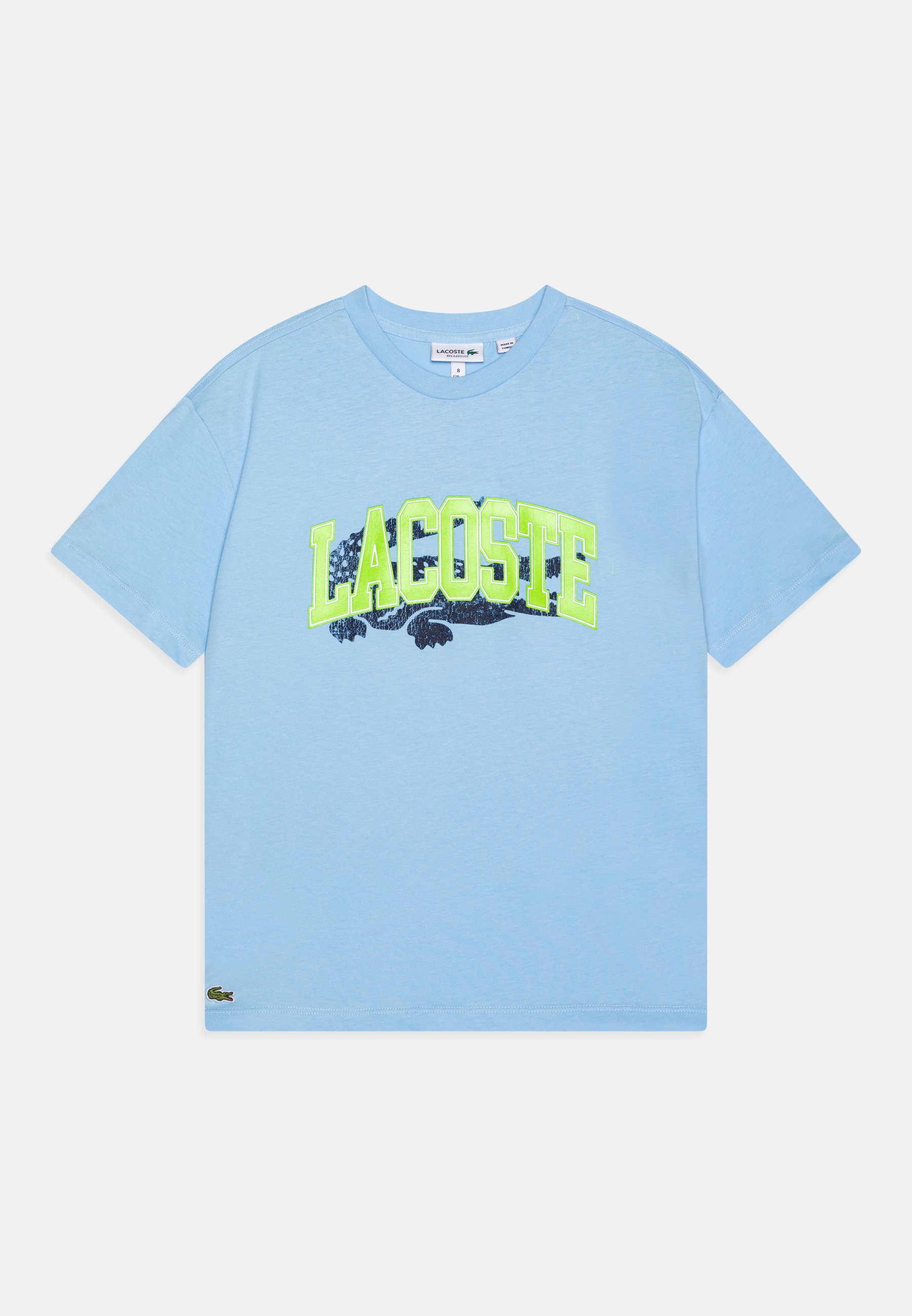 Lacoste TEE TRANSITIONAL LATE SUMMER UNISEX T shirt imprime overview bleu clair ZALANDO.FR