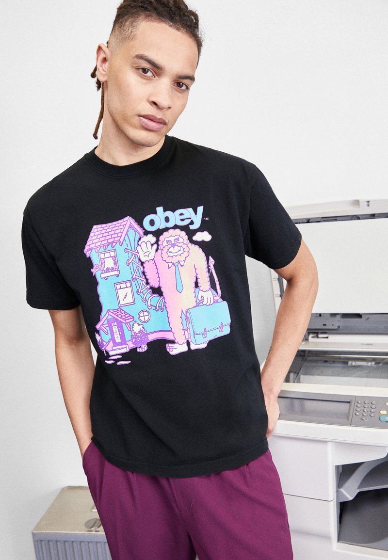 Obey Clothing OBEY BIGFOOT - T-Shirt print - off black/schwarz - Zalando.at