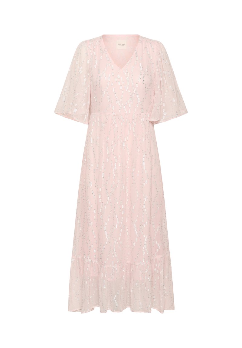 Part Two TERJA - Vestido largo - lotus silver metallic/rosa - Zalando.es