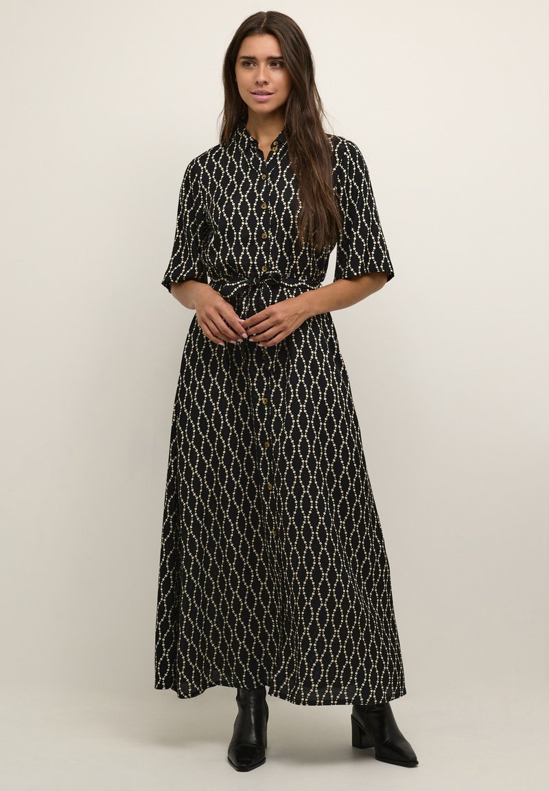 Kaffe KACLEMENTINE - Maxi dress - black sand chain print/black - Zalando