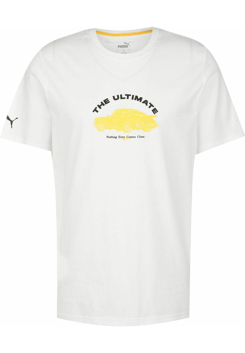 Puma PORSCHE LEGACY GRAPHIC - Print T-shirt - puma white/white - Zalando.ie