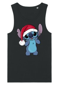 Disney LILO STITCH STITCH WEARING SANTA HAT - Linne - black/svart ...