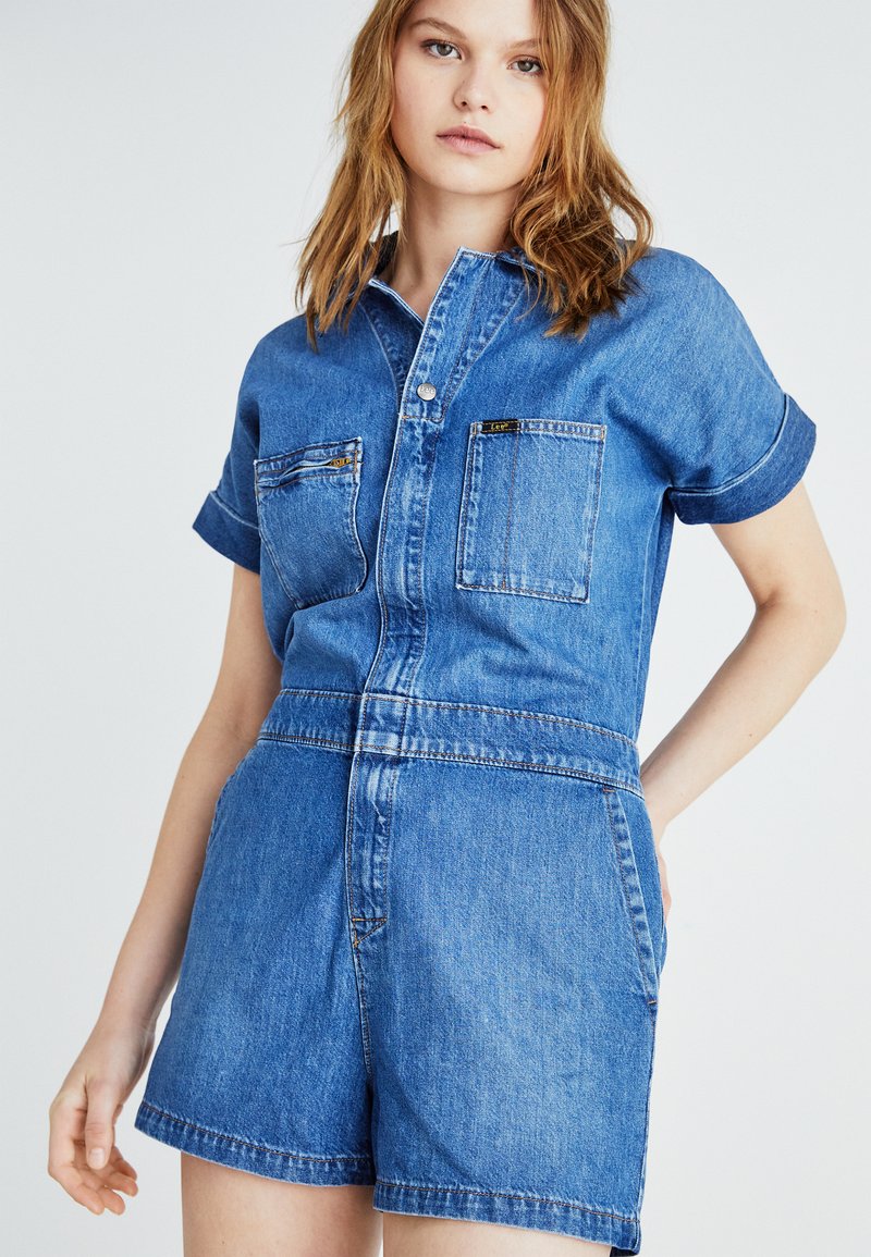 Lee UNIONALL - Jumpsuit - own everything/dunkelblau - Zalando.ch