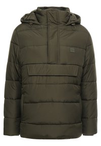 Urban Classics PULL OVER PUFFER - Winter jacket - darkolive/dark green - Zalando.co.uk
