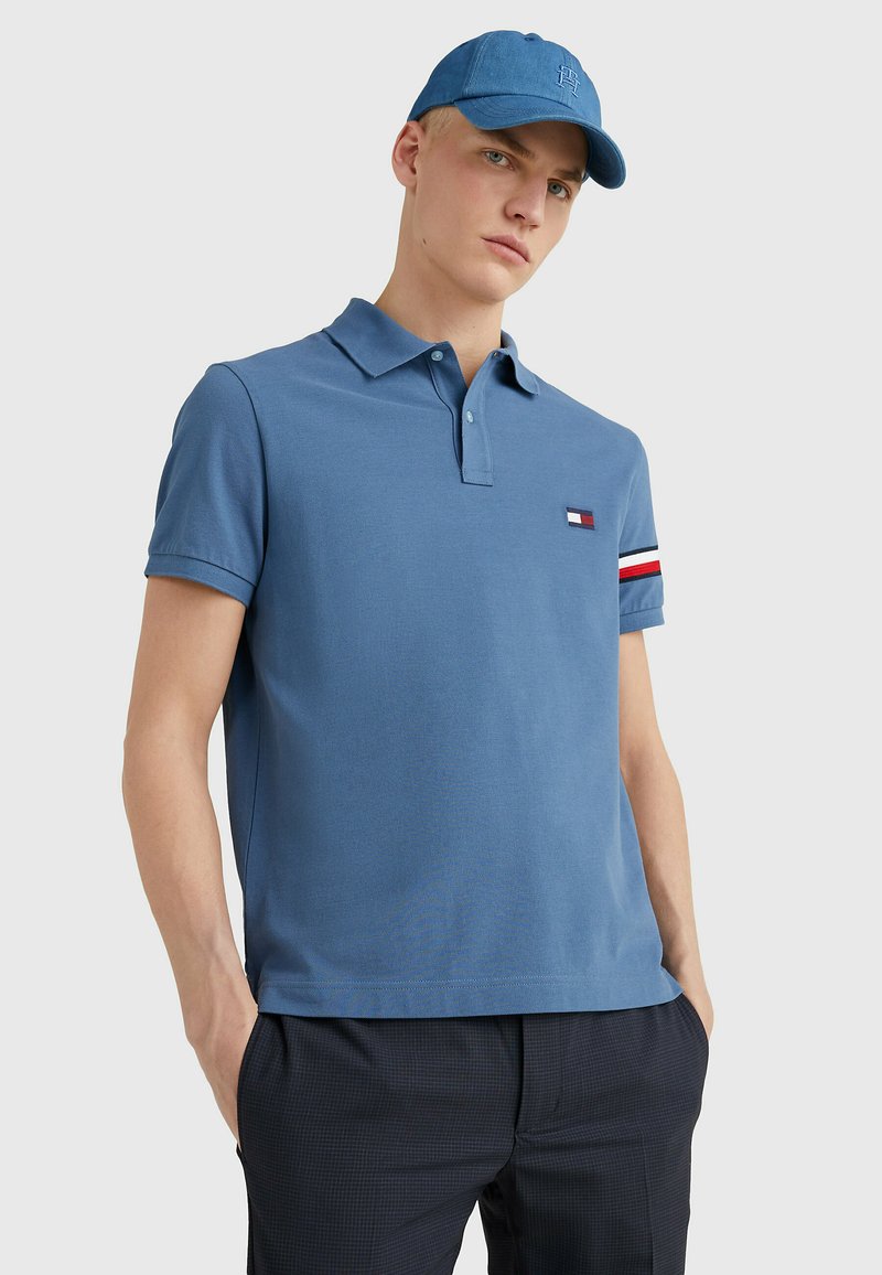 Tommy Hilfiger GLOBAL STP PLACEMENT REG - Polo - blue coast/blu - Zalando.it