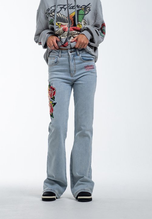Ed Hardy KILL SLOWLY RELAXED - Straight leg jeans - blue/blauw - Zalando.be