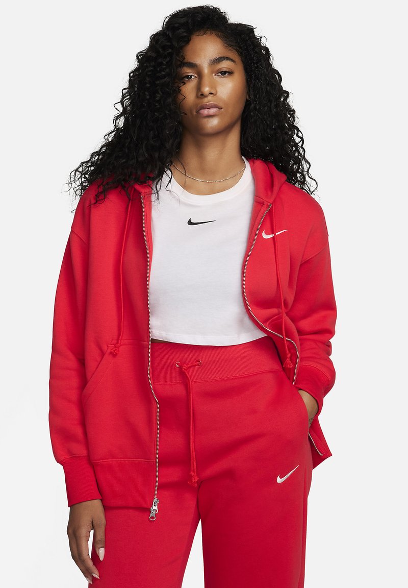 Nike Sportswear Hoodie Sweat Zippé University Red Sail Rouge