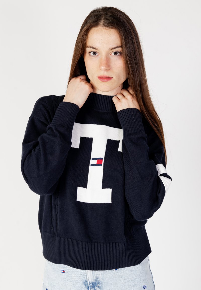 Tommy Jeans TJW LETTERMAN FLAG S DW - Trui - blue/donkerblauw - Zalando.be