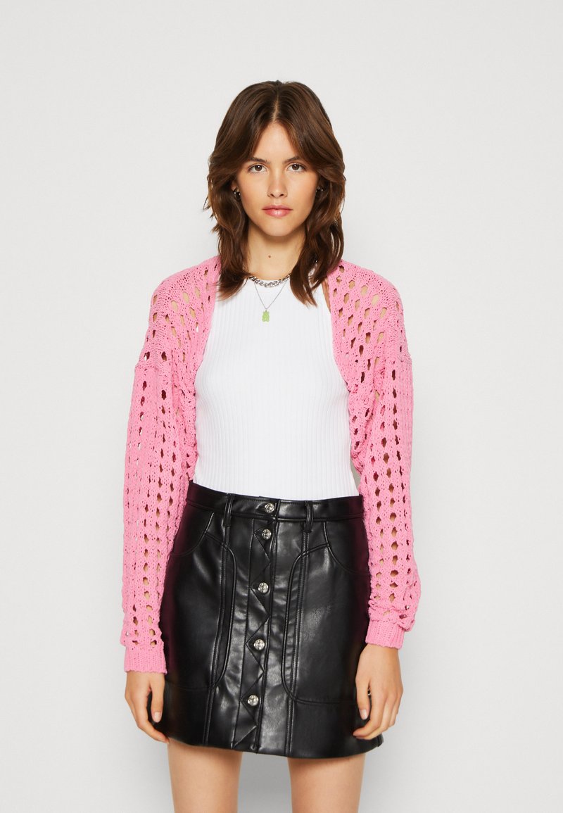 Cotton On OPEN SHRUG - Cardigan - sunset pink/rosa - Zalando.no
