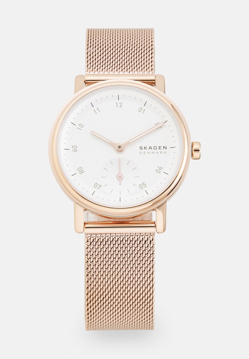 Skagen WATCH KUPPEL LILLE S 32MM - Ceas cronograf - mesh rose gold/roz ...
