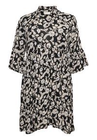 Kaffe Curve AMI - Vardagsklänning - black white flower/svart - Zalando.se