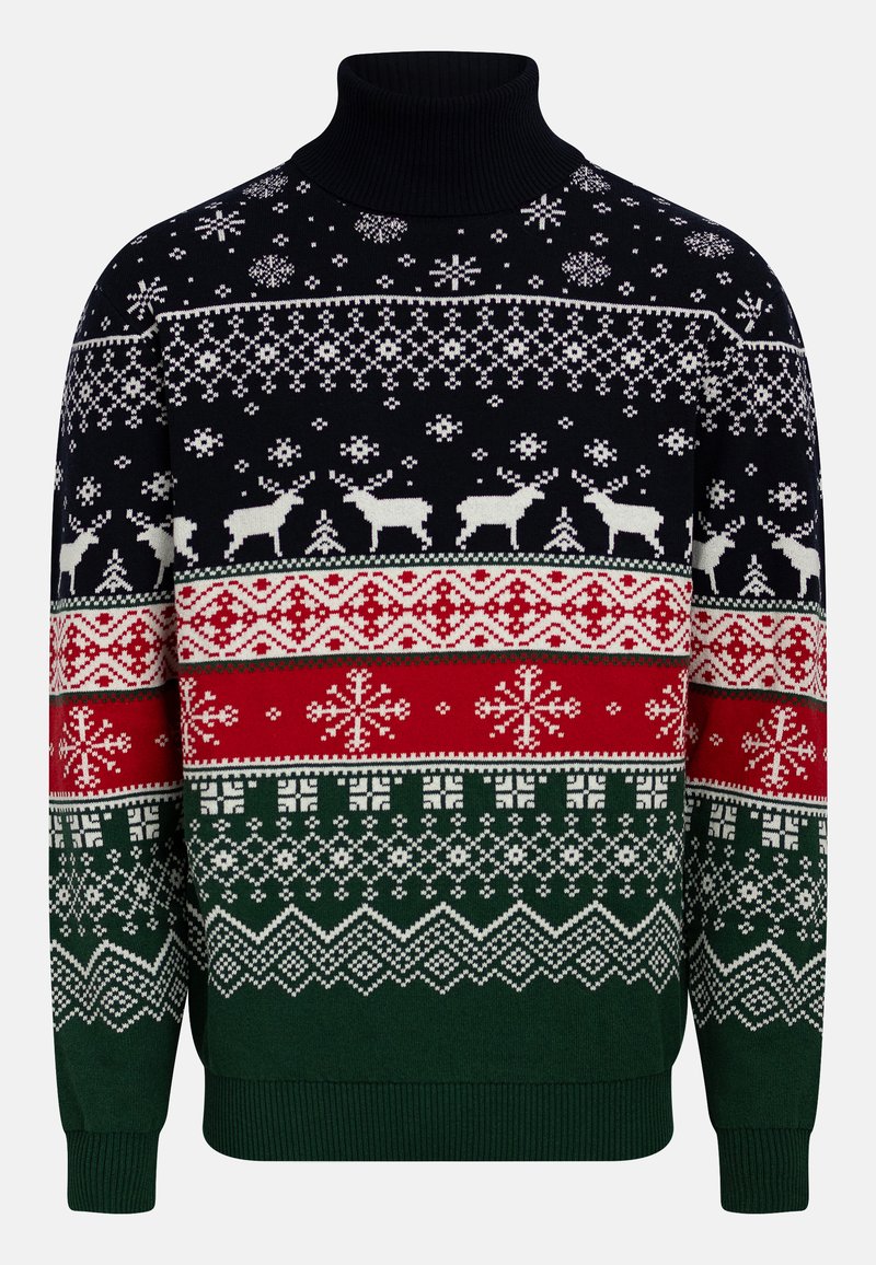 Redefined Rebel SANTA ROLLNECK REGULAR FIT - Strikkegenser - navy ...