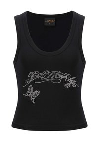 Ed Hardy SCRIPT DIAMANTE - Top - black/sort - Zalando.dk