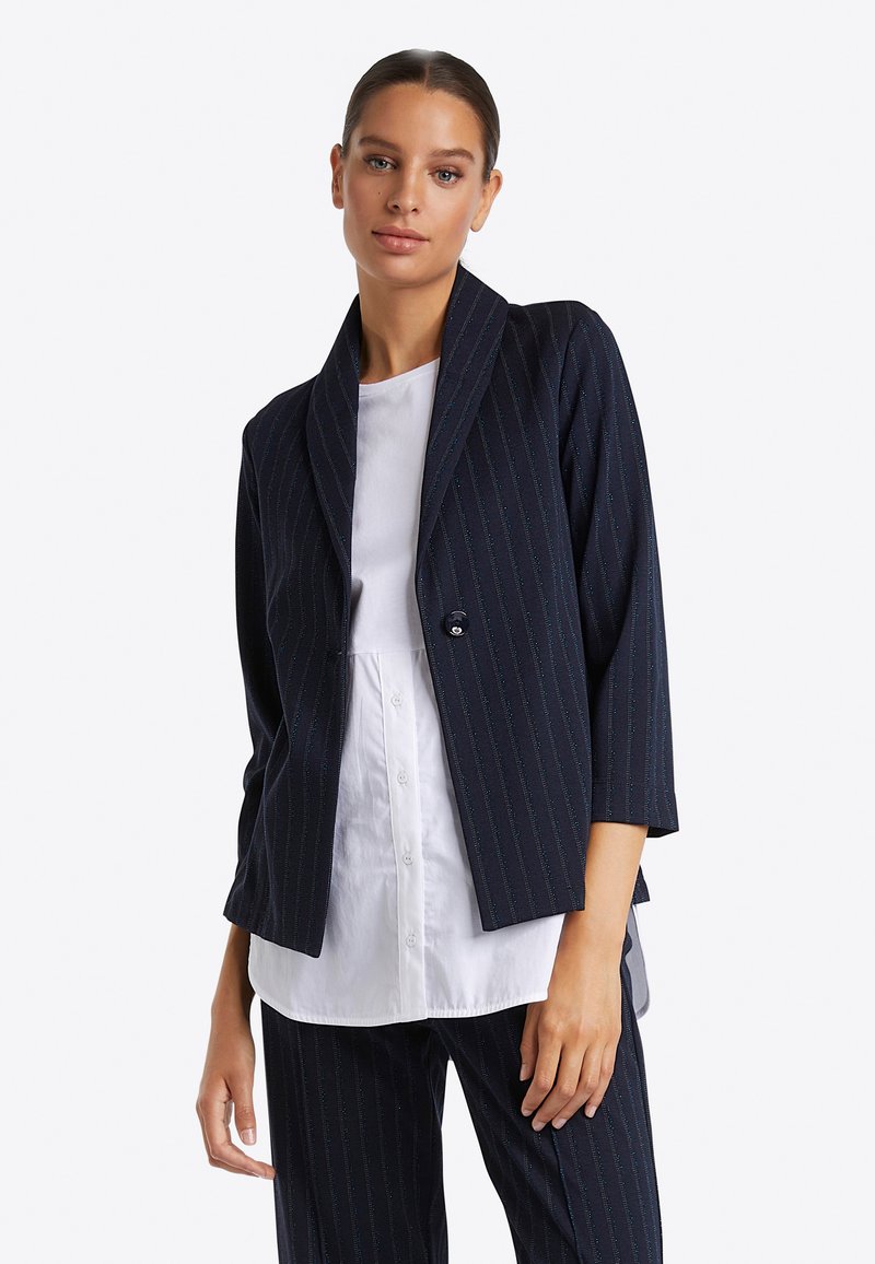 Rich & Royal MIT NADELSTREIFEN - Blazer - midnight blue/donkerblauw ...