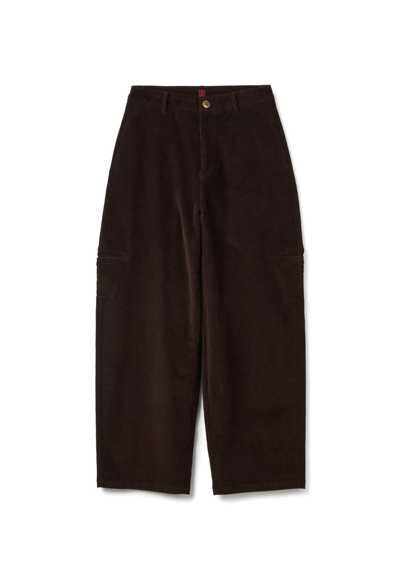 Stefanel Trousers - dark brown/brown - Zalando