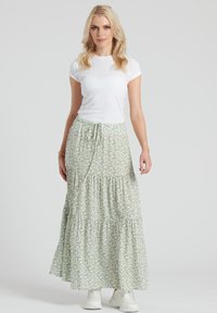 South Beach FLORAL SKIRT - Jupe longue - sage/vert clair - ZALANDO.FR