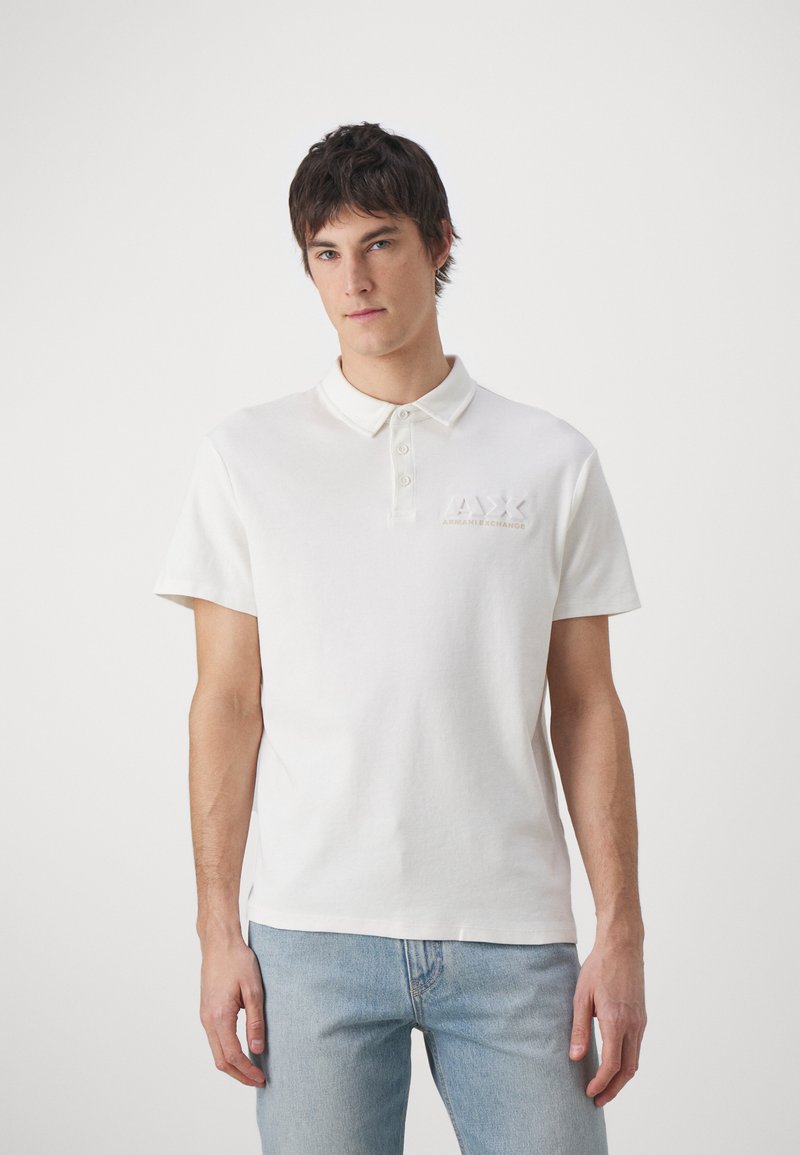 Armani Exchange Polo shirt - off white/off-white - Zalando.co.uk