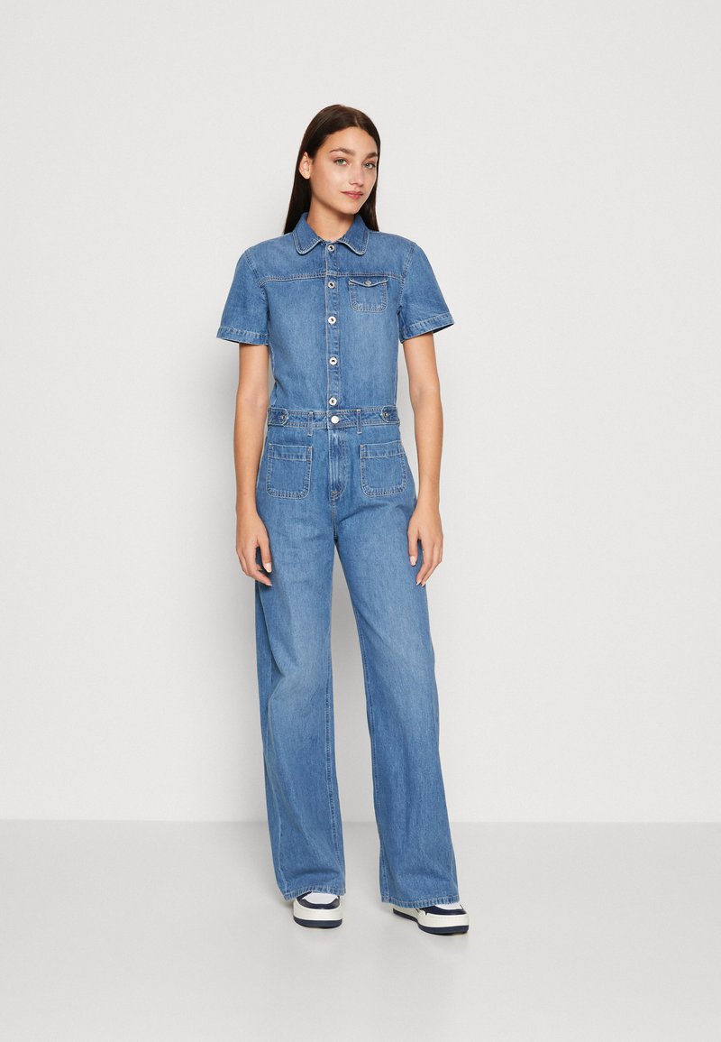 Pepe Jeans Evelyn Jumpsuit Denimblauw Denimbluedenim Zalandobe