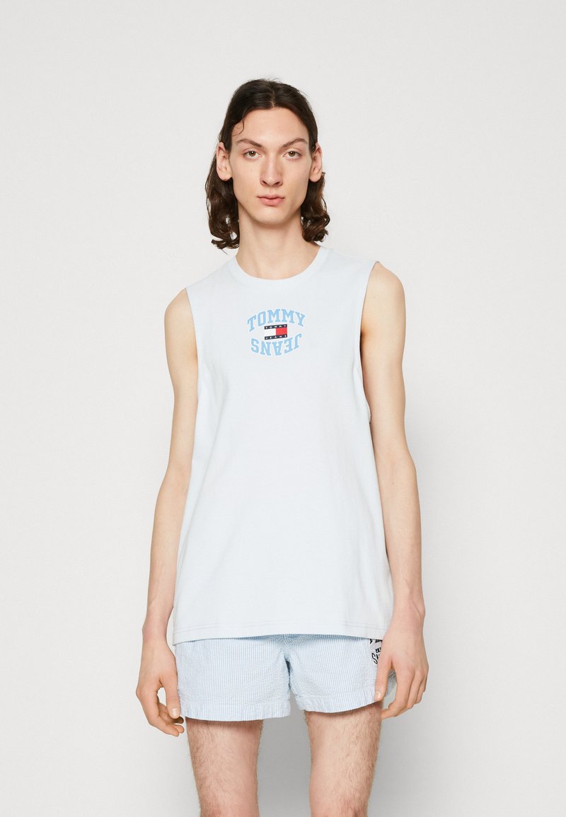 Tommy Jeans MIRROR TANK - Top - shimmering blue/hellblau - Zalando.de