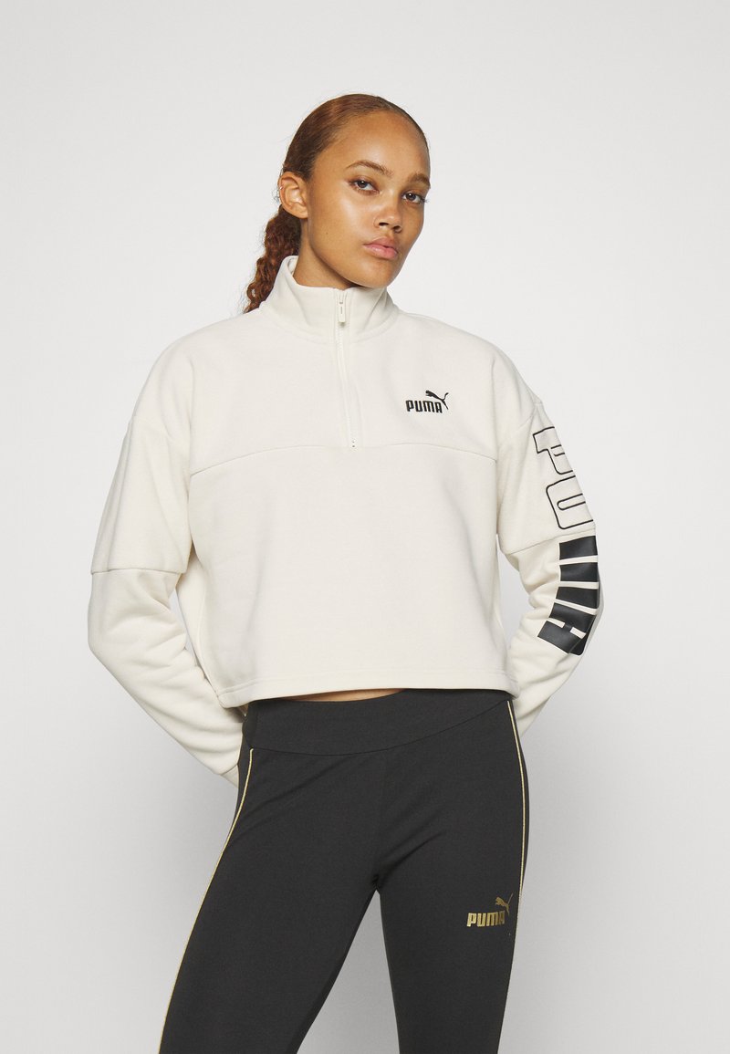 Puma POWER COLORBLOCK HIGH NECK WINTERIZED - Sweater - alpine snow ...