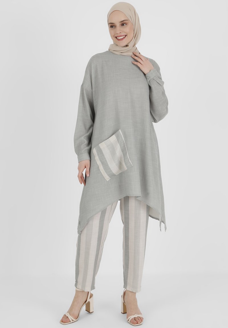 Modanisa REFKA CASUAL SET - Tunika - grey/grau - Zalando.de