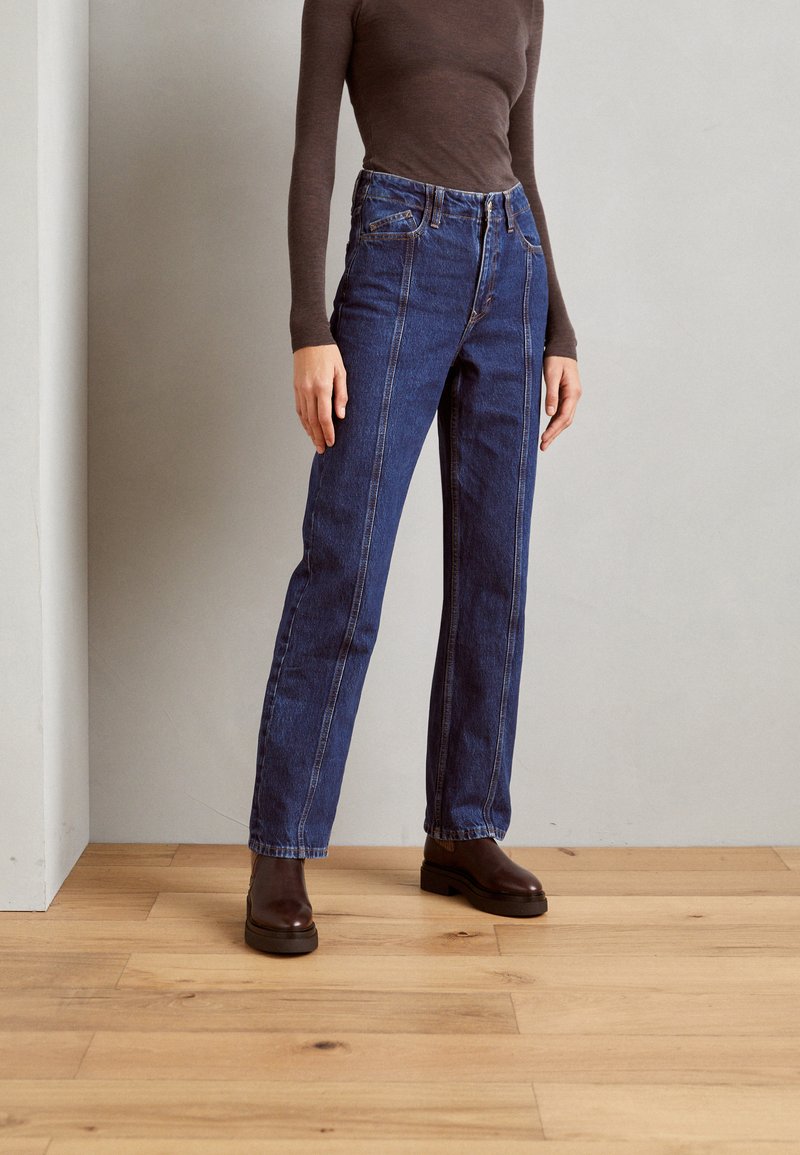 Esprit RETRO - Jeans Straight Leg - blue dark wash/dark-blue denim ...